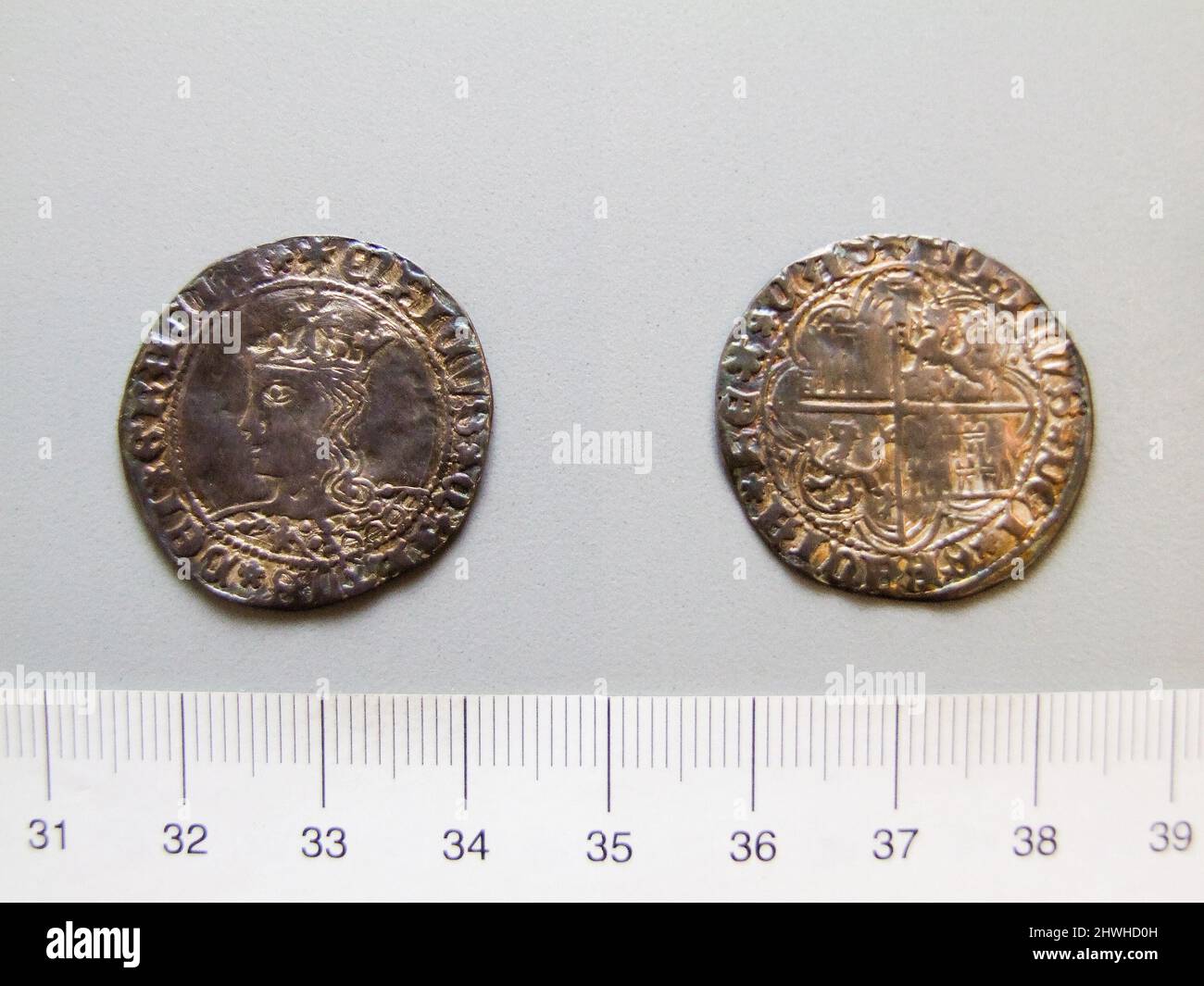 1 Real of Henry IV, King of Castile and Leon from Toledo. Ruler: Henry ...