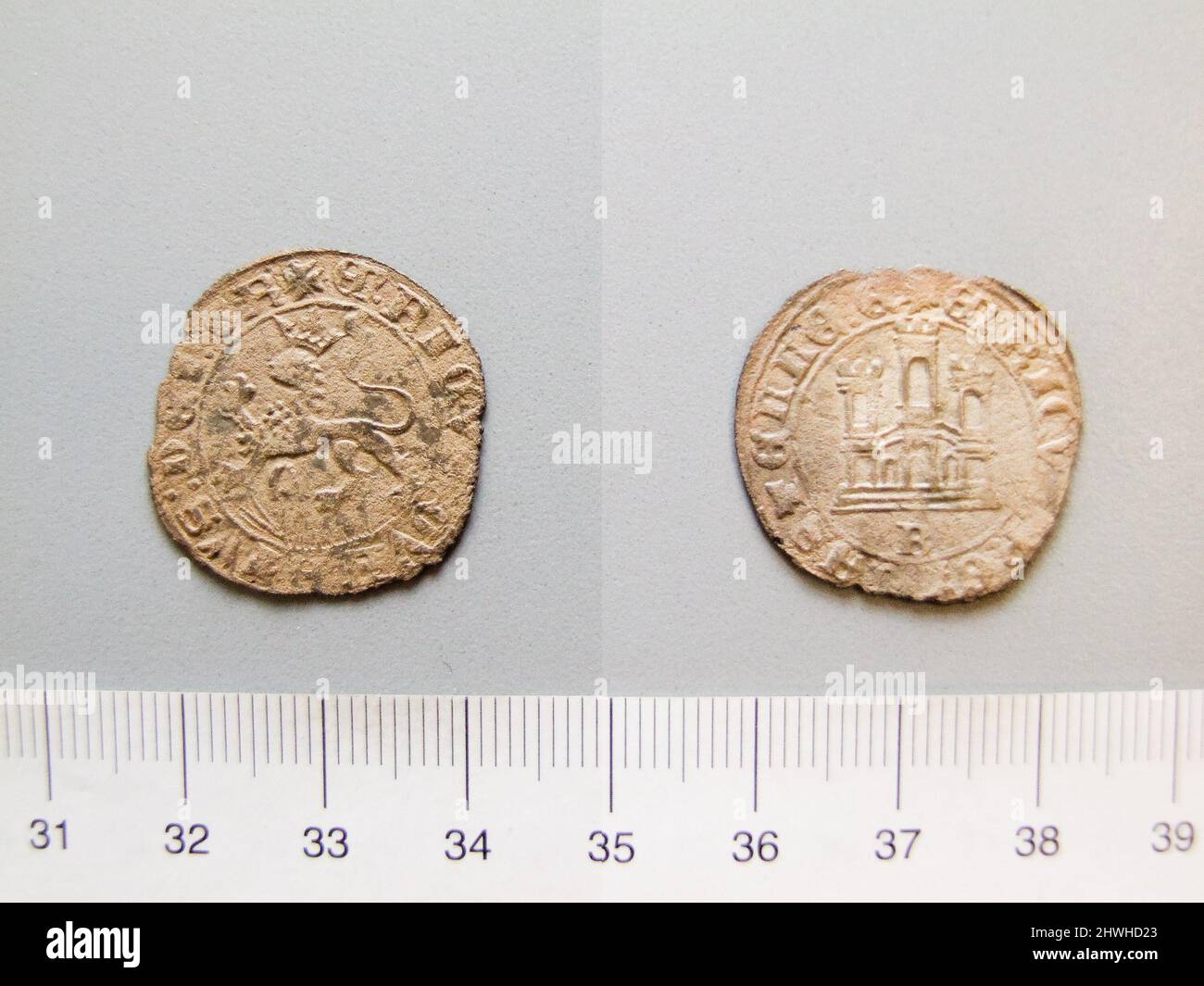 Blanca of Henry IV, King of Castile and Leon from Burgos. Ruler: Henry ...