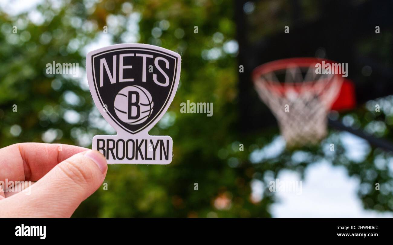 Brooklyn nets court logo hi-res stock photography and images - Alamy
