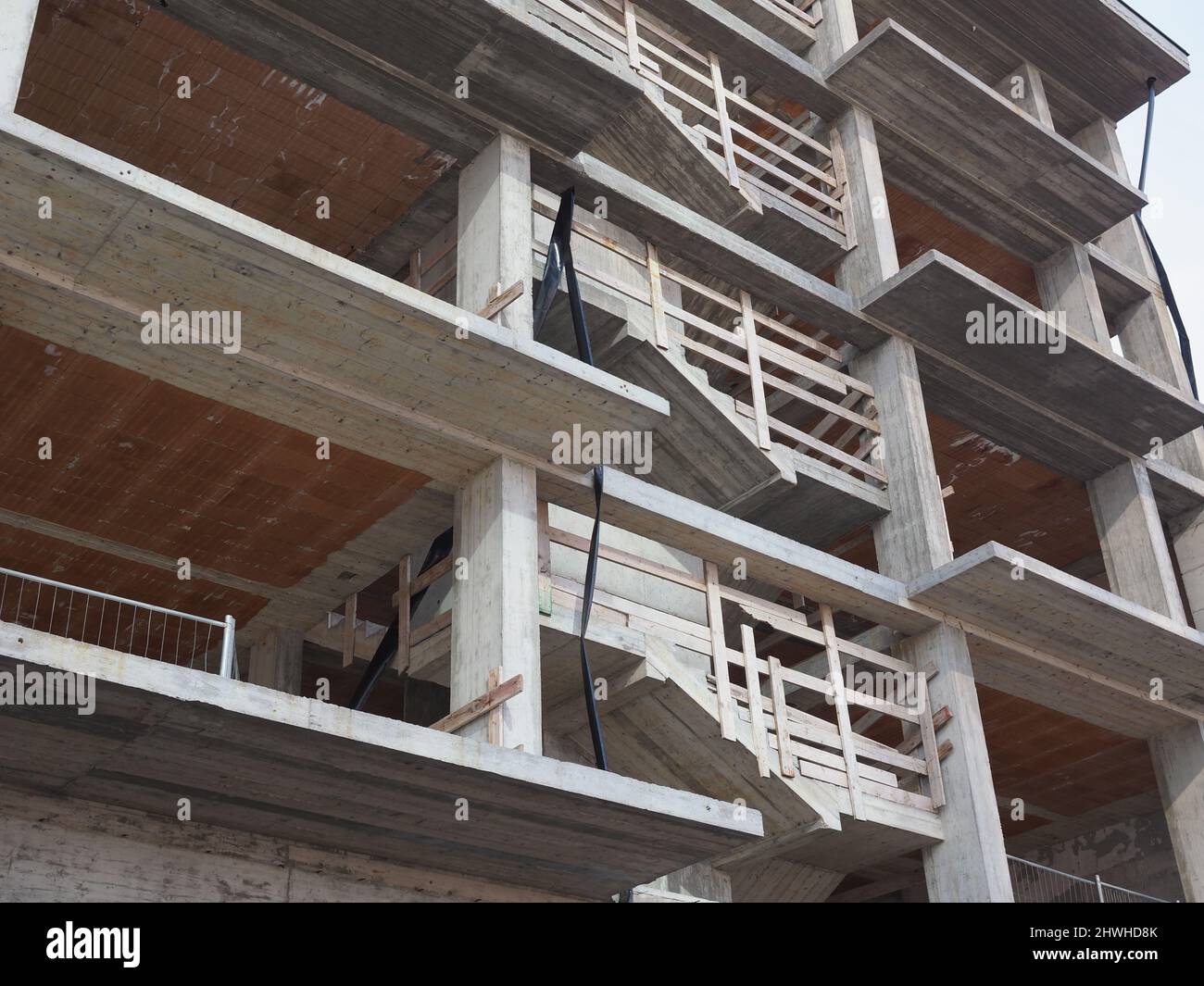 structure of reinforced concrete building during construction Stock ...