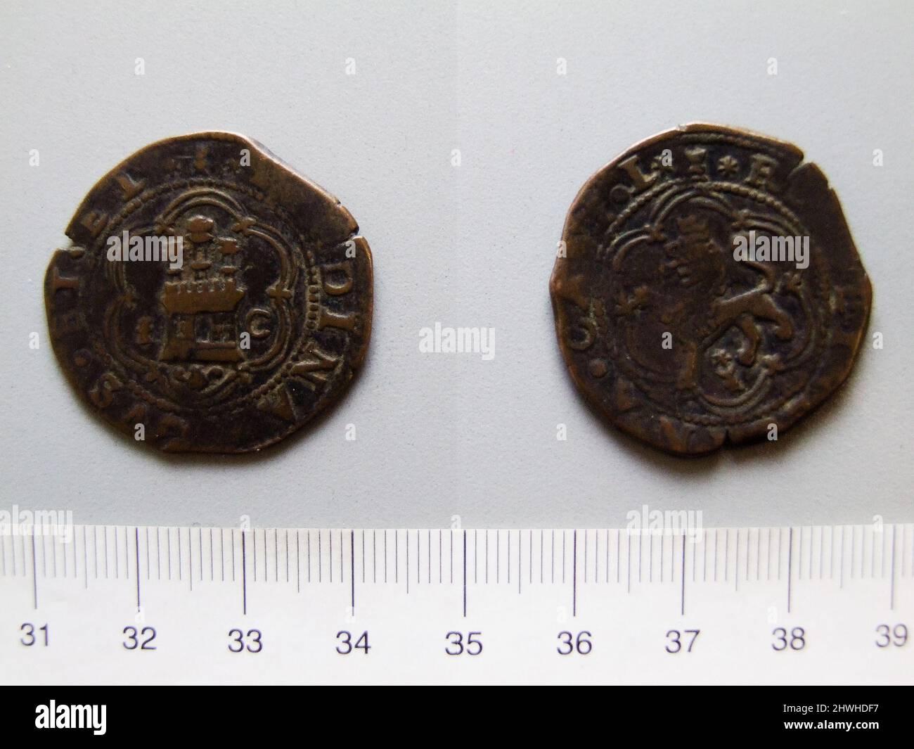 4 Meravedis of Ferdinand V, King of Spain; Isabella I, Queen of Spain ...