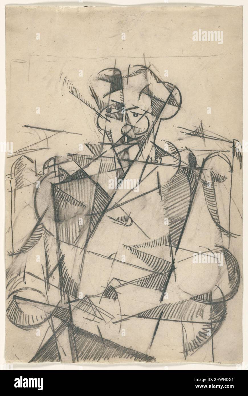 Untitled [Cubist portrait of a seated man]. Artist: Albert Gleizes ...