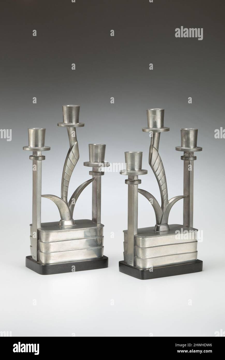 Pair of Candelabra. Designer: Kem Weber, American, born Germany, 1889 ...