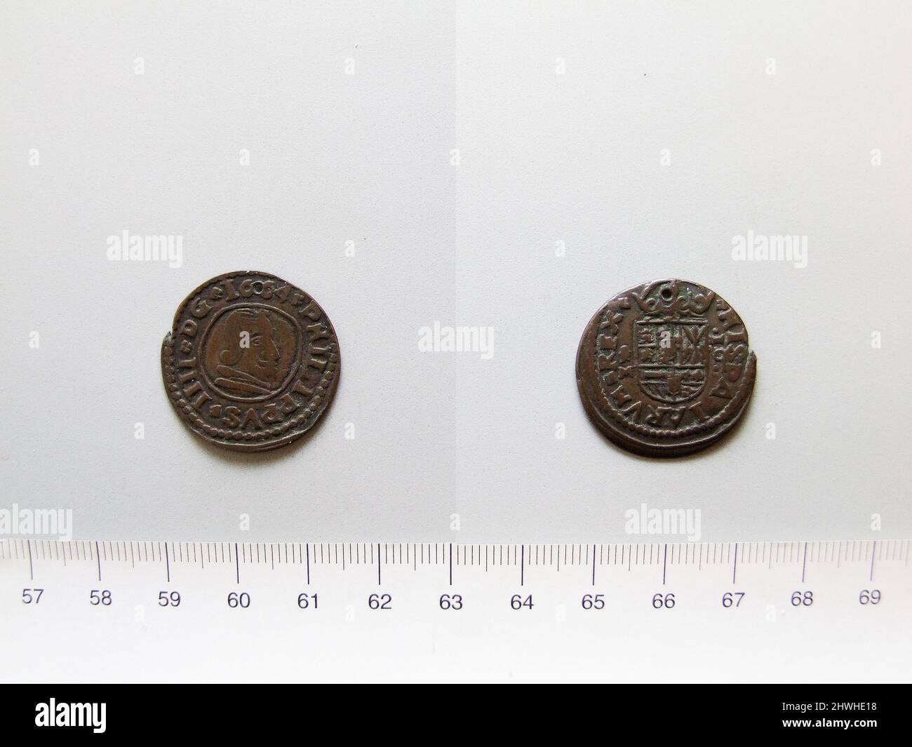 16 Meravedis of Philip IV, King of Spain. Ruler: Philip IV, King of ...