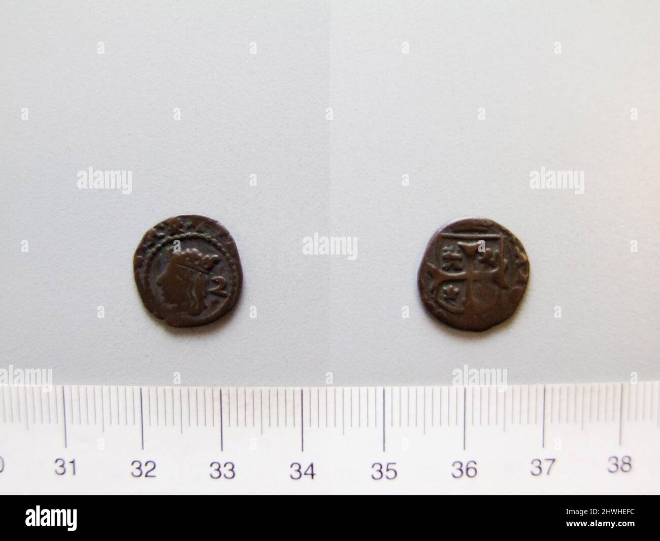 2 Meravedis of Philip V, King of Spain from Majorca. Ruler: Philip V ...