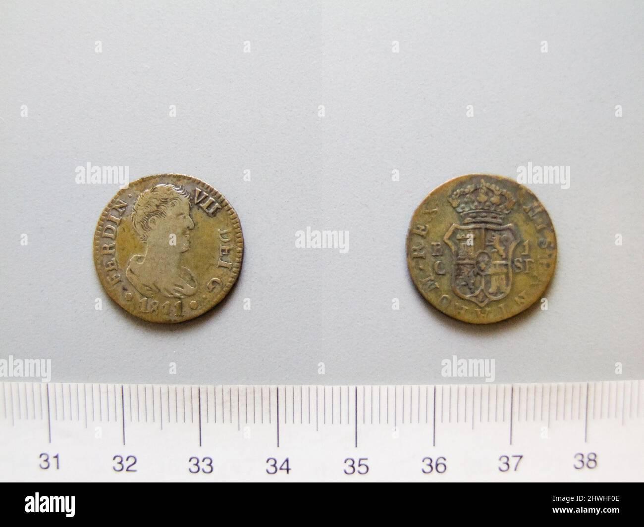 1 Real of Ferdinand VII, King of Spain from Cuenca. Ruler: Ferdinand ...