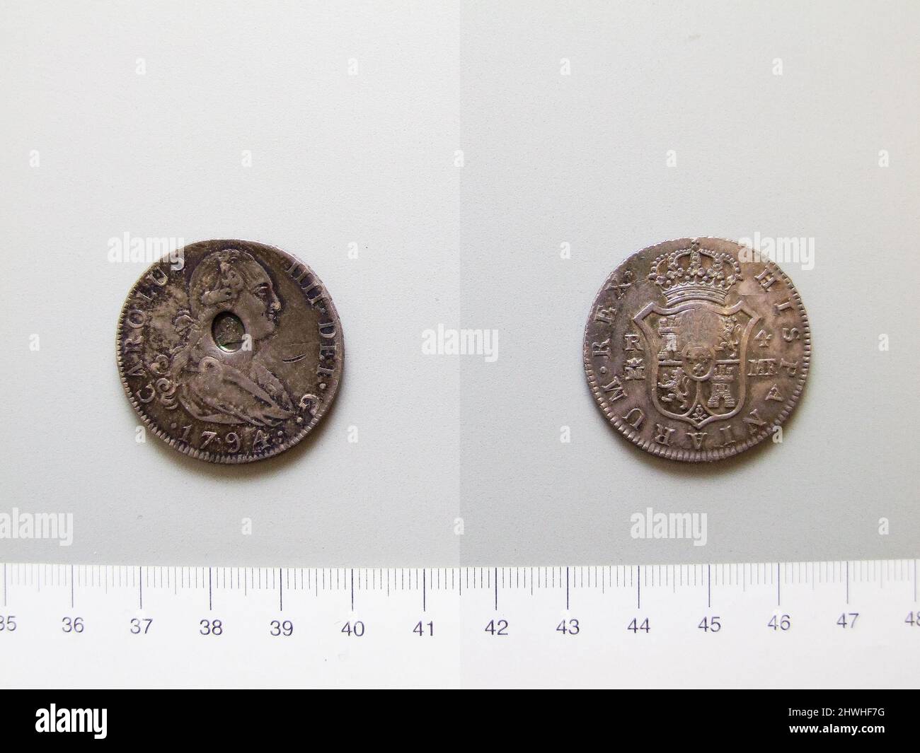 Four Reales of Charles IV/ George III. Ruler: Charles IV, King of Spain ...
