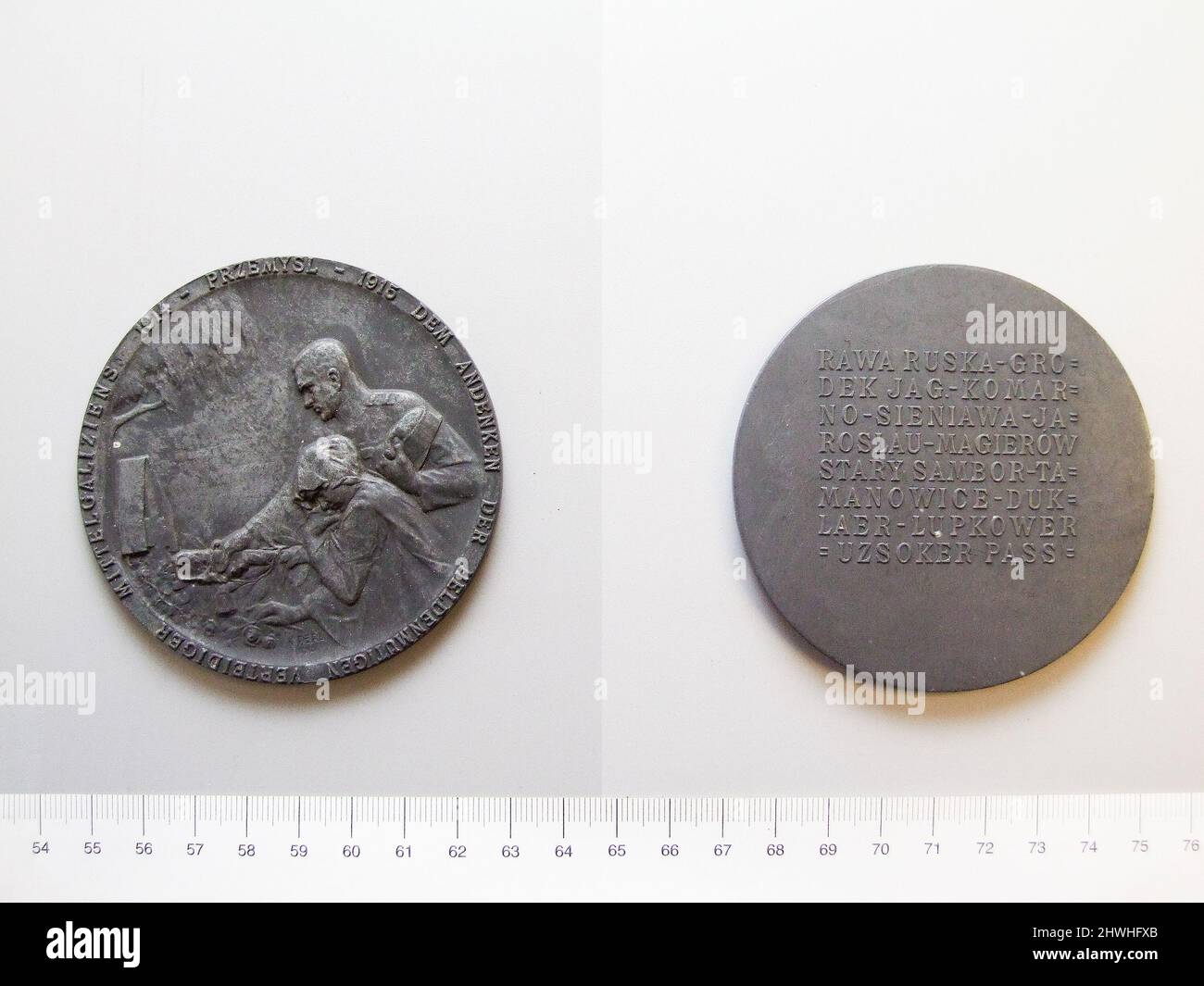 Iron Medal of Franz Joseph I in the Siege of Przemysl. Subject: Franz ...