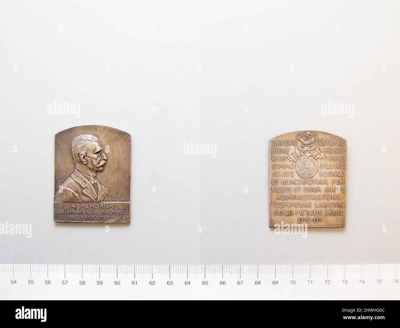 Silver Plaquette of Benjamin Kallay de Nagy Kallo. Subject: Benjamin ...