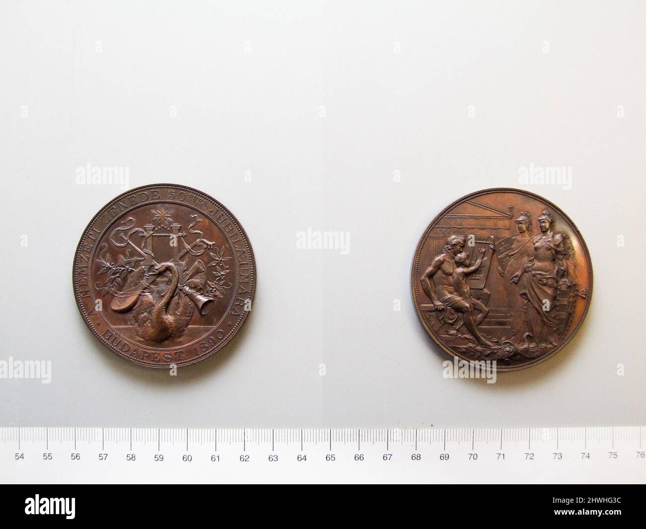 Medal of the Academy of Music 50 Year Jubilee from Budapest. Artist ...