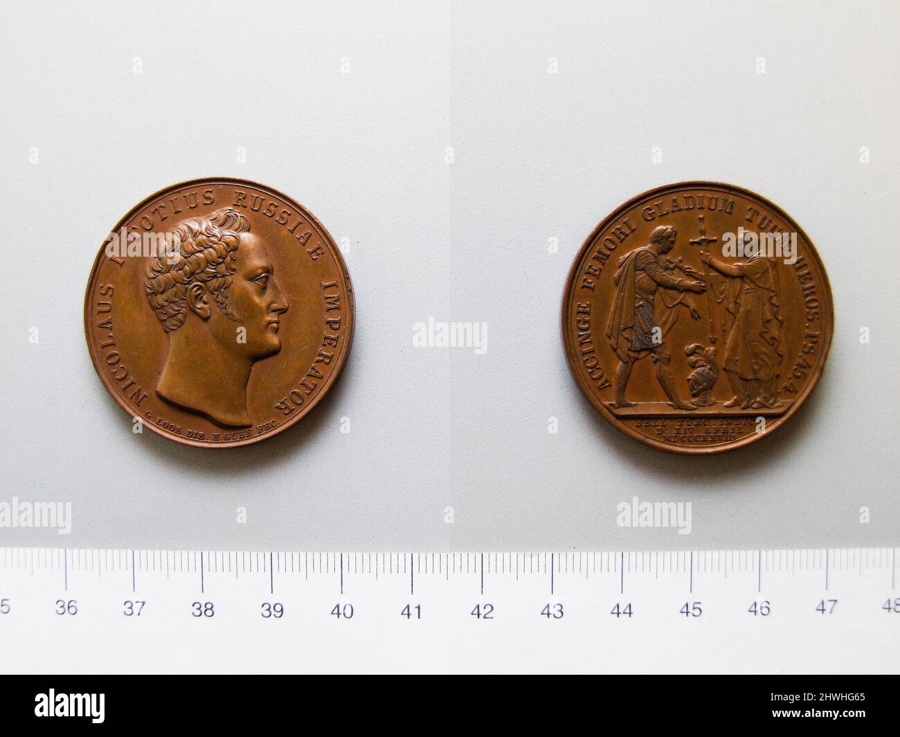 Medal of Nicholas I. Subject: Nicolas I, Emperor of Russia, 1825 ...