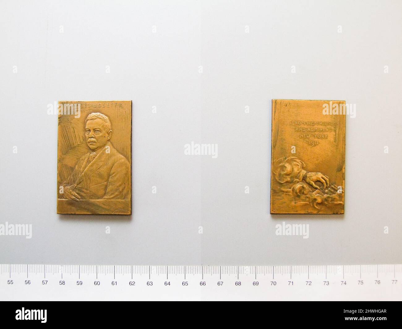 Brass Plaque of Rafael Joseffy. Artist: Victor Brenner, American, 1871 ...