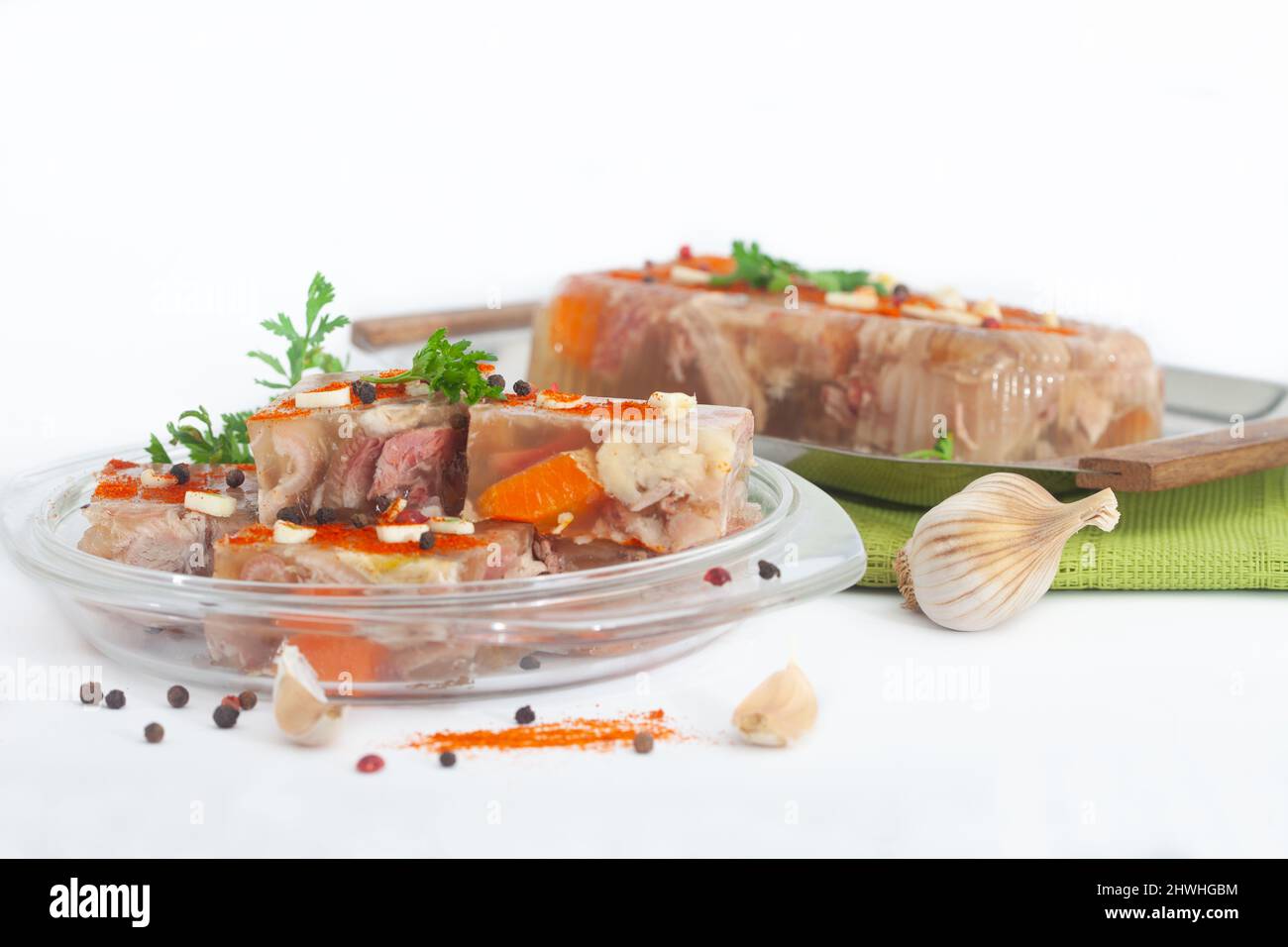 Pihtije - serbian traditional dish - aspic with pork meat and ...