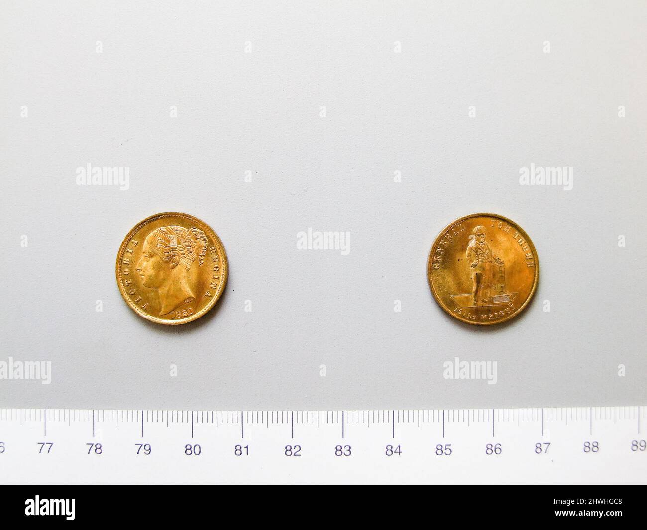 Mock Queen Victoria Penny Token With Tom Thumb. Manufacturer: Allen ...