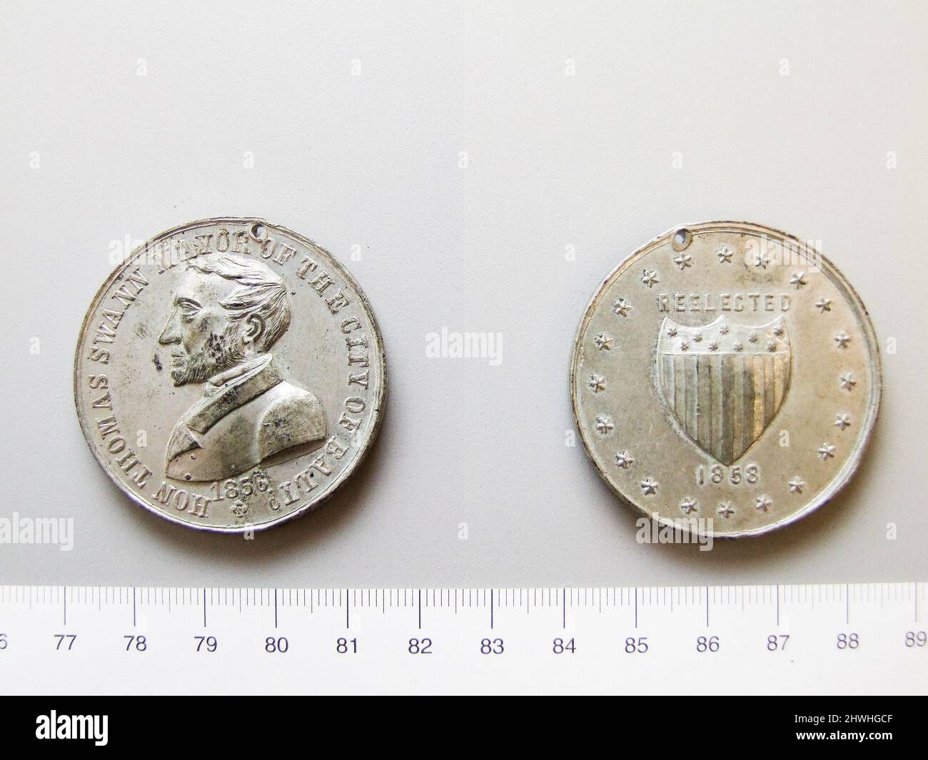 Medal of Thomas Swann. Honorand: Thomas Swann, American Stock Photo - Alamy