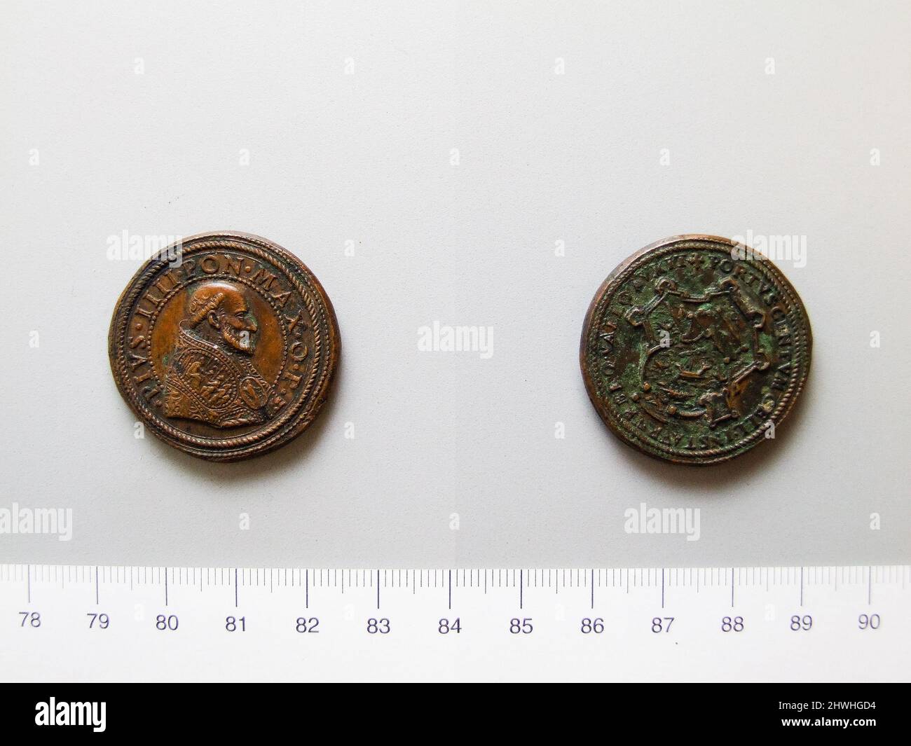 The Pope Pius IV Medal. Subject: Pope Pius IV, Italian, 1499–1565 Stock ...