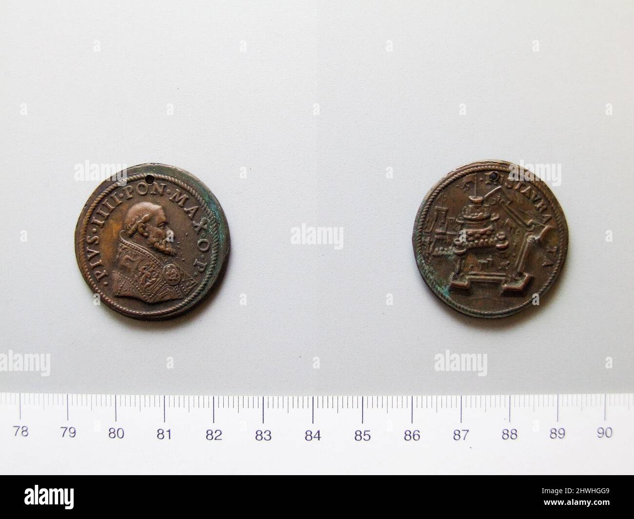 The Pope Pius IV Medal. Subject: Pope Pius IV, Italian, 1499–1565 Stock ...