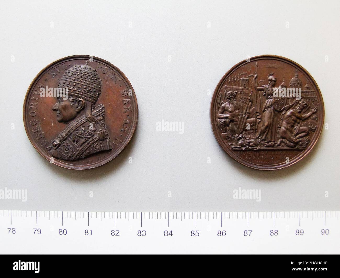 Medal of Pope Gregory XVI. Subject: Pope Gregory XVI, Italian, 1765 ...