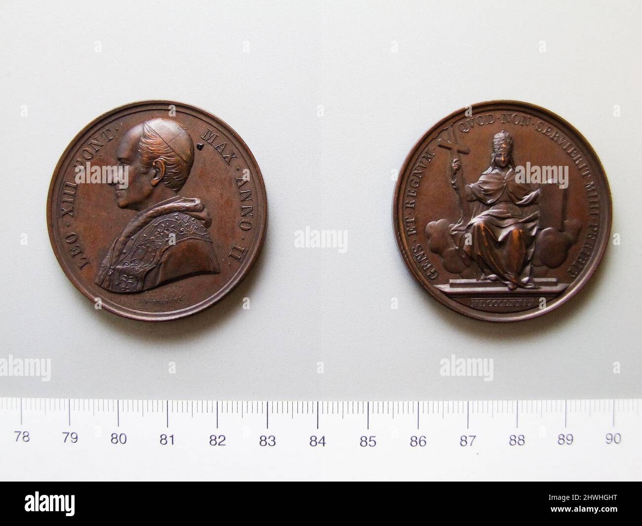 The Pope Leo XIII Medal. Subject: Pope Leo XIII, Italian, 1810–1903 ...