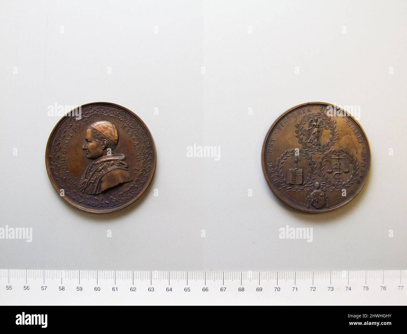 The Pope Gregory IX Medal. Subject: Pope Pius IX, Italian, 1792–1878 ...