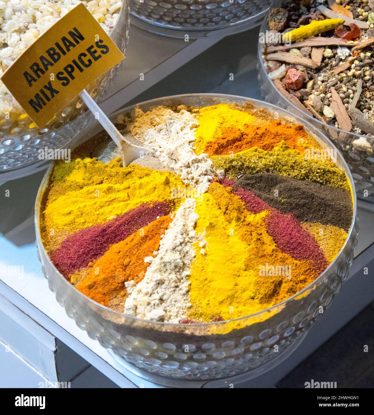 Arabian spices on display. Taken with Nikon D5300 Stock Photo - Alamy