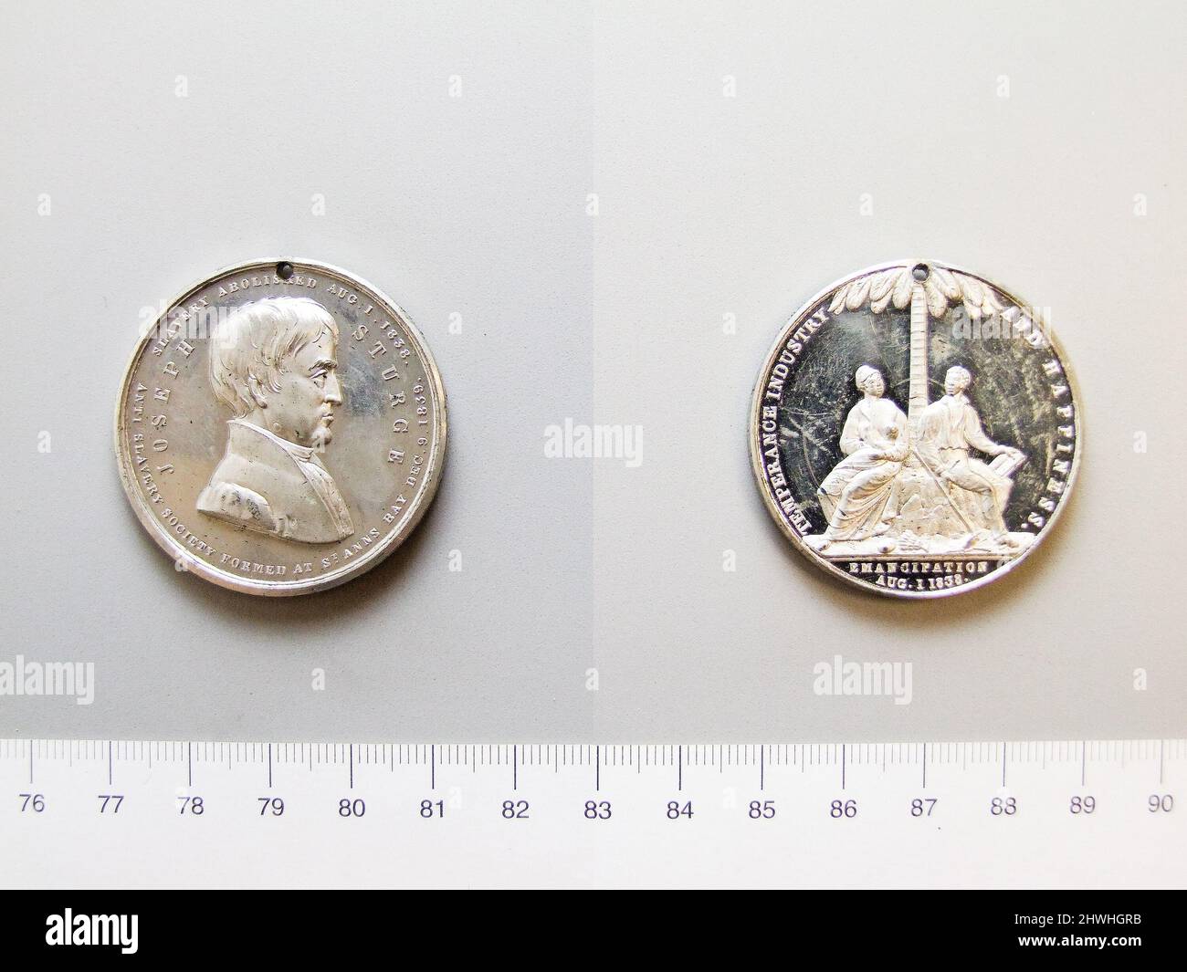 Medal of Joseph Sturge. Subject: Joseph Sturge Stock Photo - Alamy