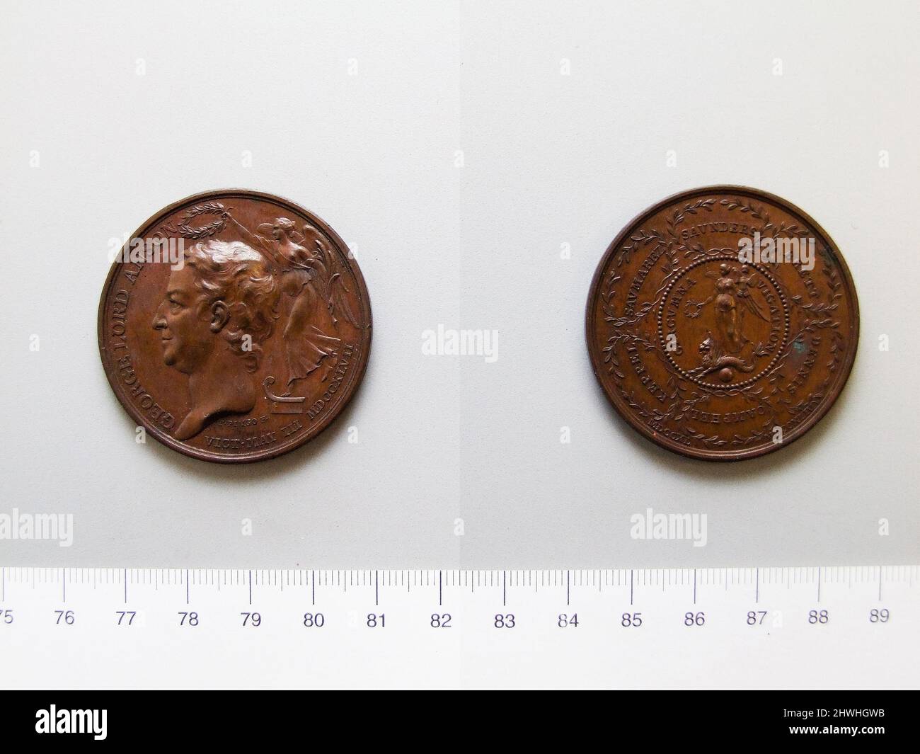 Medal of George Lord Anson. Ruler: George II, King of England, 1683 ...