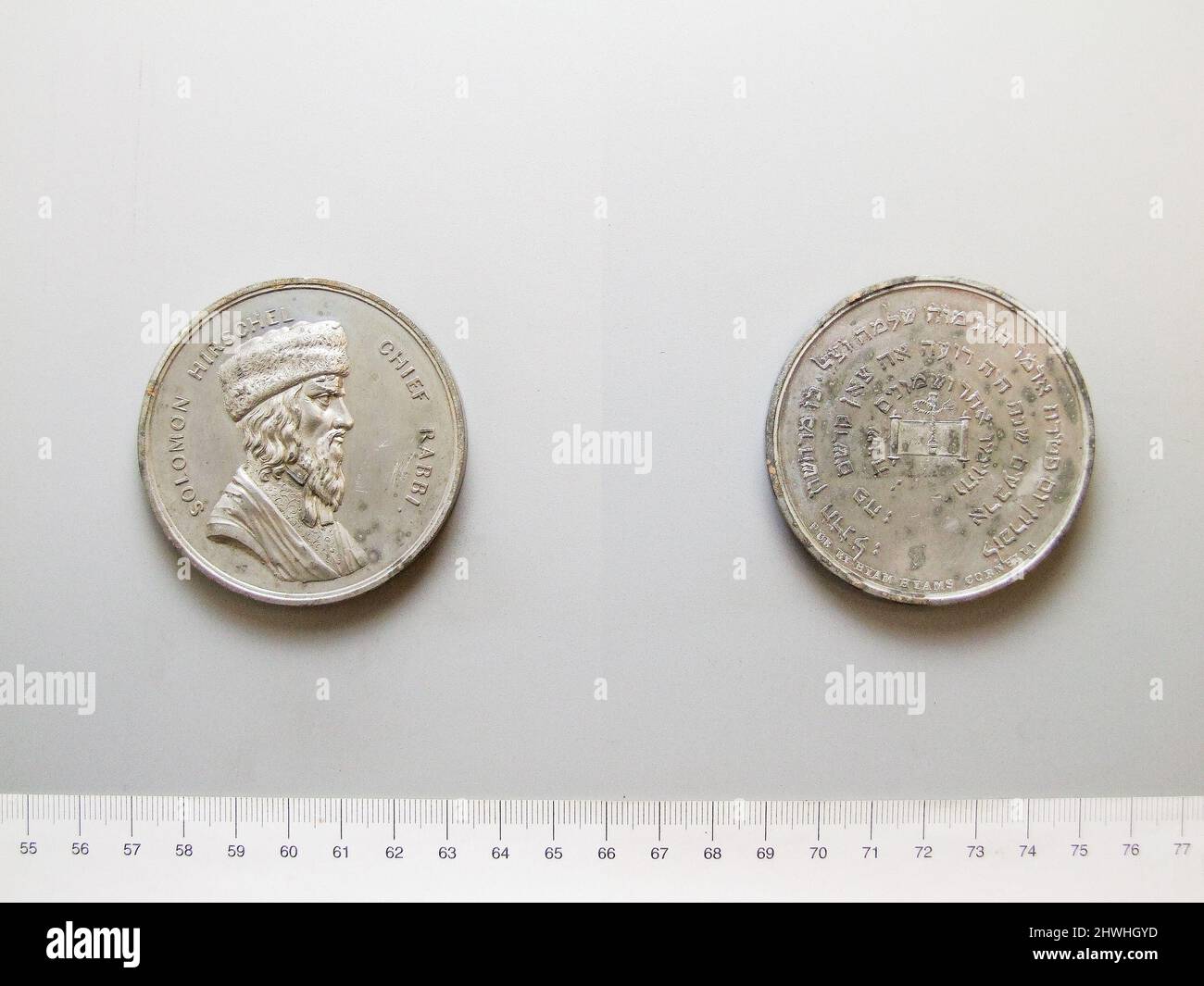 Medal of Solomon Hirschel. Artist: Hyam Hyams Stock Photo - Alamy