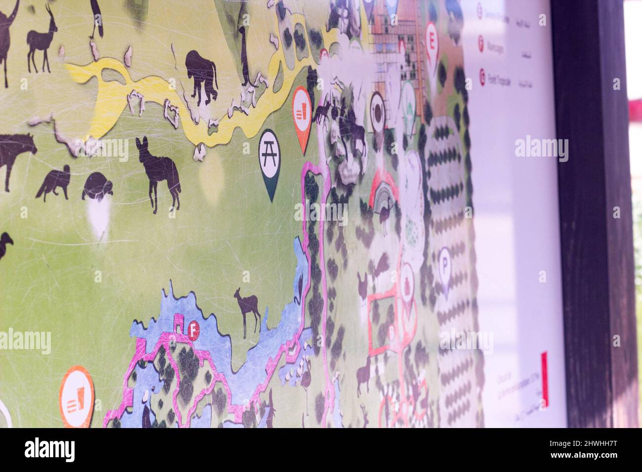 Map of zoo in africa hi-res stock photography and images - Alamy
