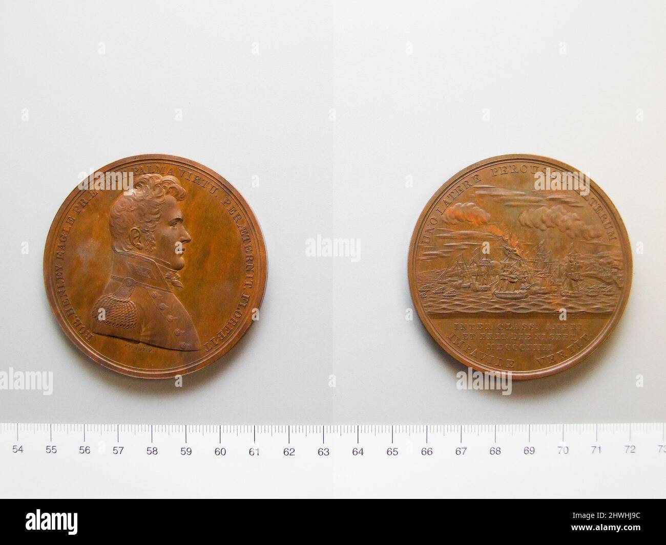 Medal Robert Henley, Battle of Plattsburg. Subject: Robert Henley ...