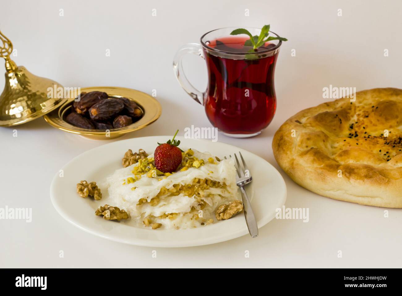 Symbolic foods of the Traditional Month of Ramadan;red rose sherbet ...