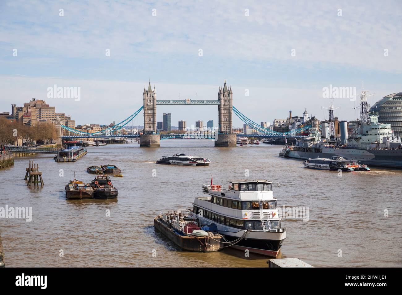 View towards Tower Bridge from St. Magnus House in London, England ...