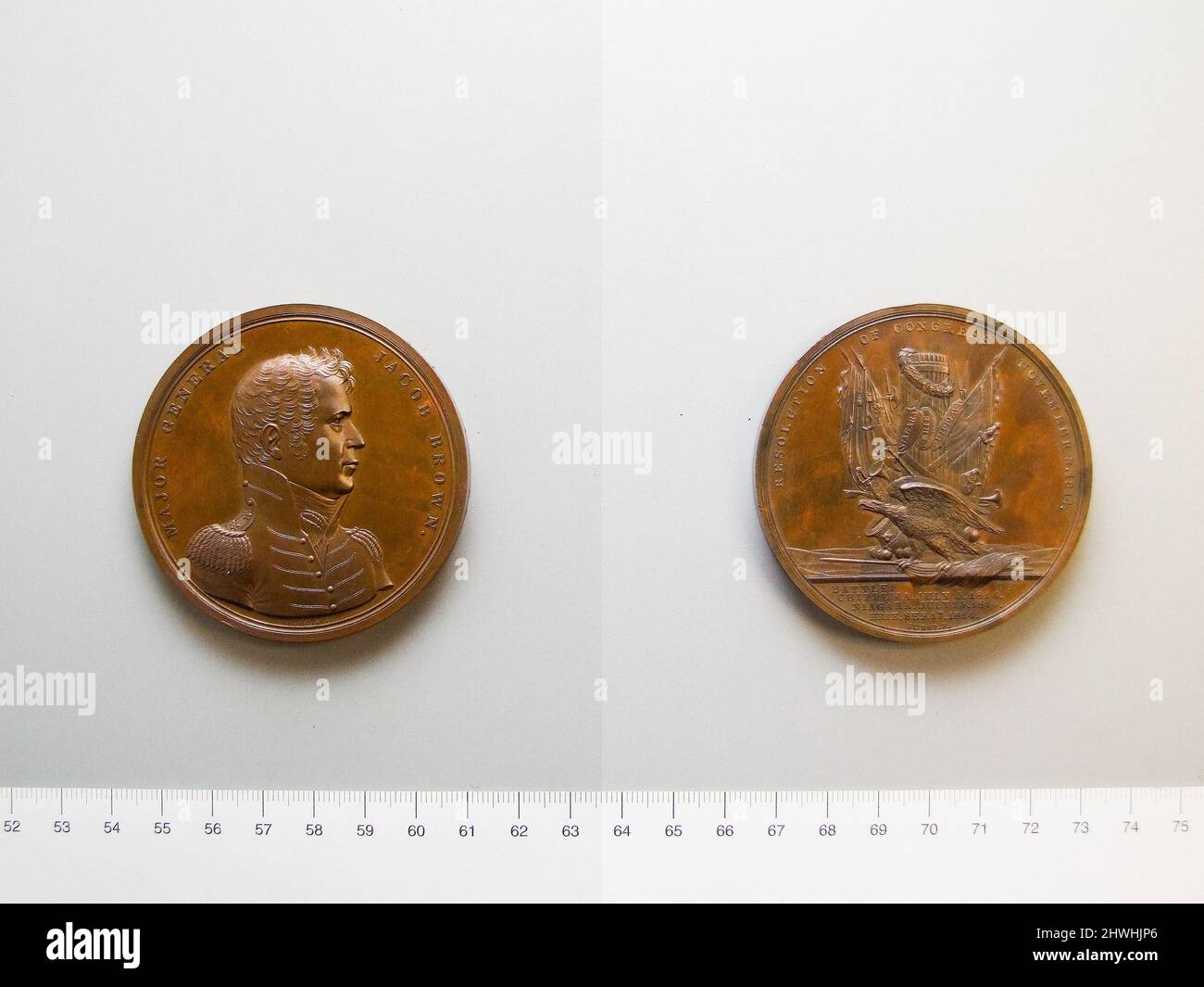 Medal of Major General Jacob Brown - War of 1812. Artist: Moritz Furst ...