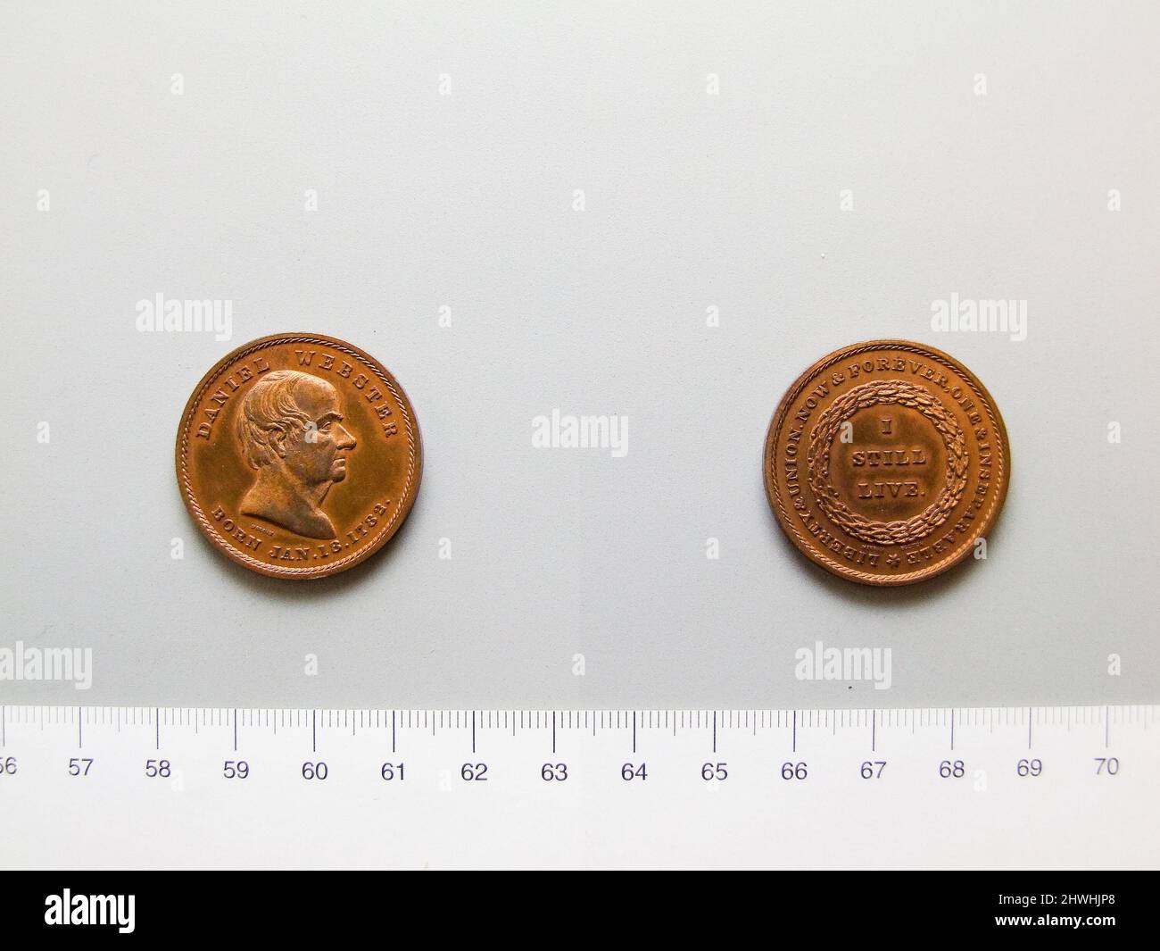 The Daniel Webster Medal. Subject: Daniel Webster Artist: Joseph Henry ...