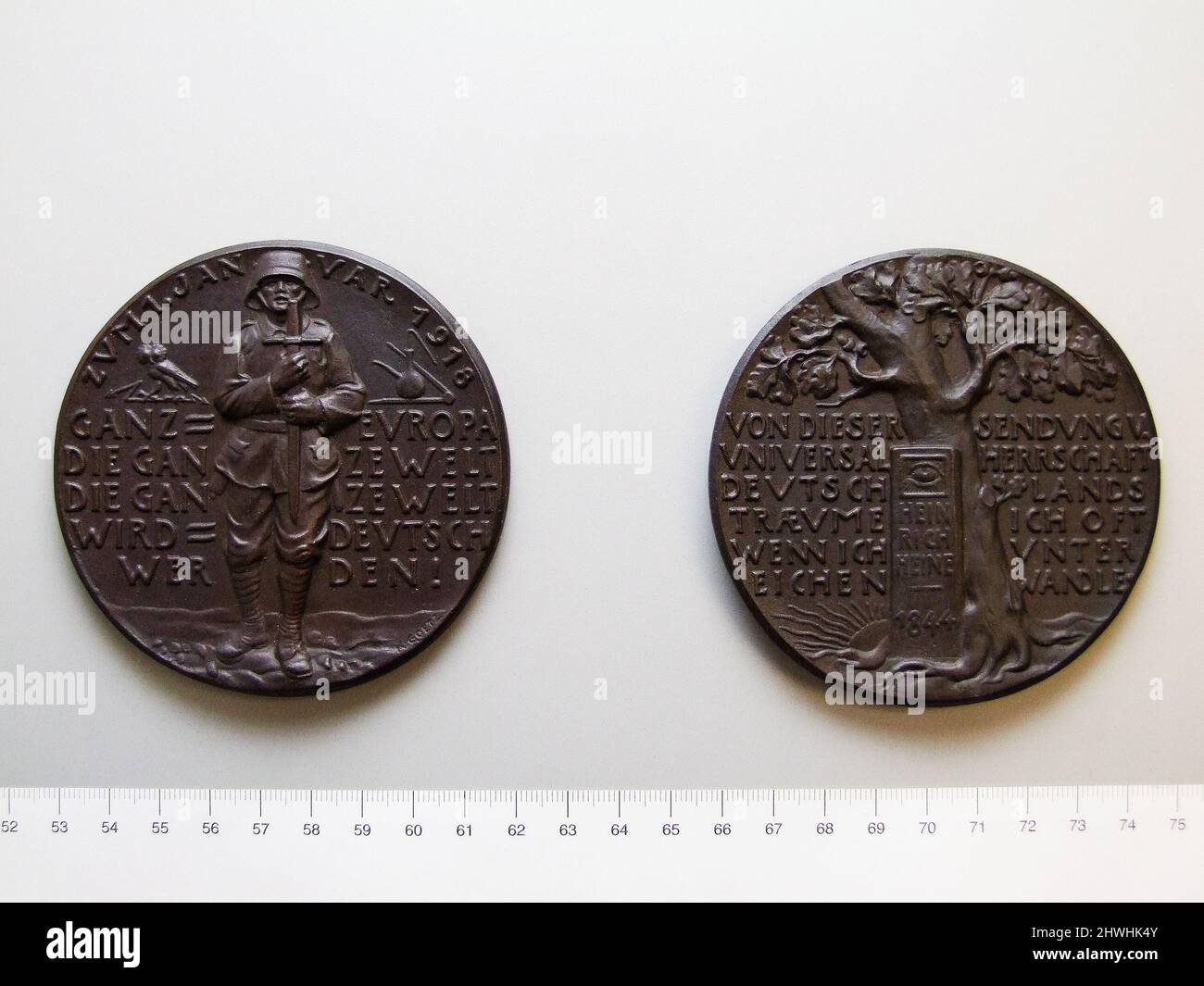Iron medal of New Year 1918 by Karl Goetz. Artist: Karl Goetz, German ...