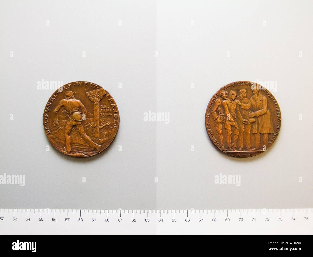 Medal titled “The Russian Ambassador Receives The Serbian Assassins ...