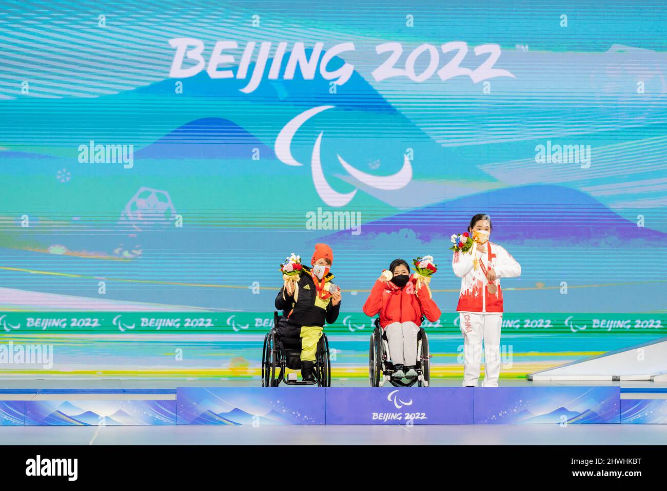 Beijing , China. 06th Mar, 2022. Paralympics, Para Alpine Skiing, Women ...