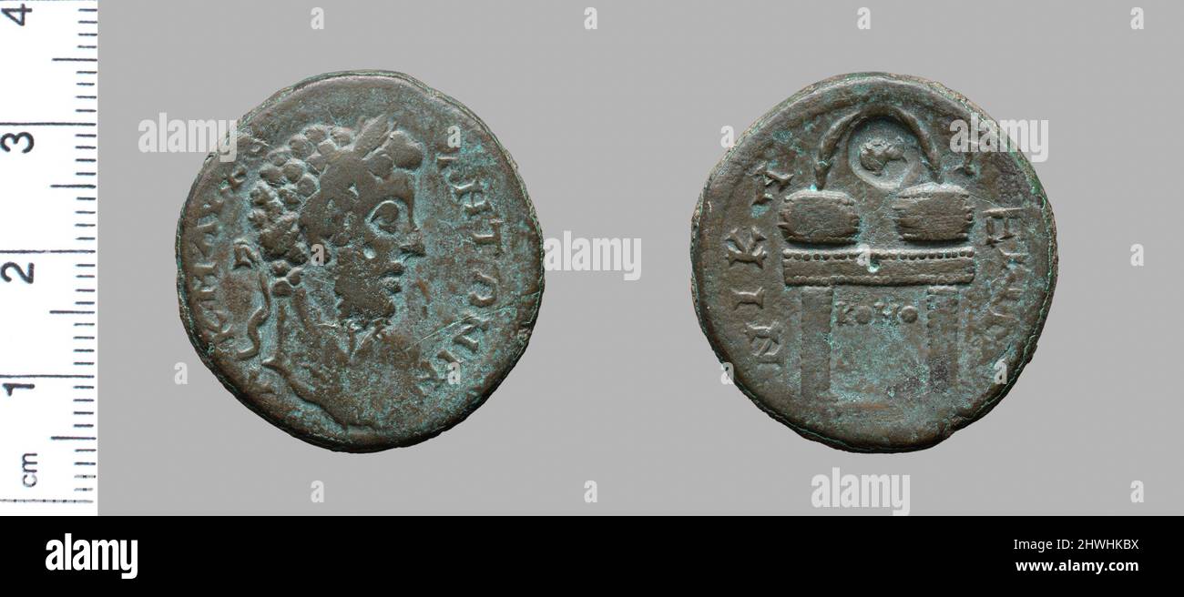Coin of Commodus, Emperor of Rome from Nicaea. Ruler: Commodus, Emperor ...