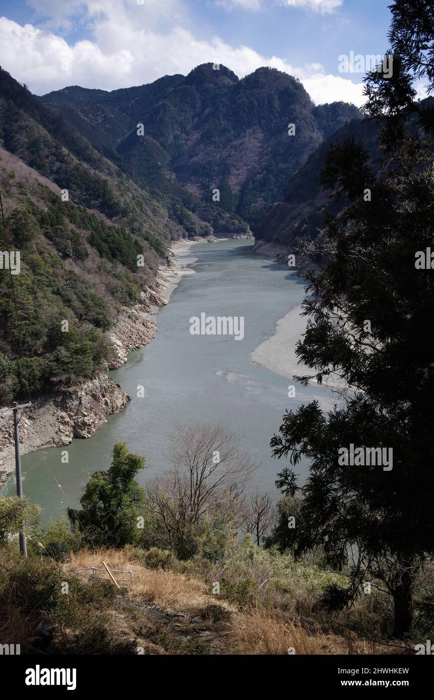 0ozore, Shizuoka, Japan, 04-22-2021, View of tenryu river from the ...
