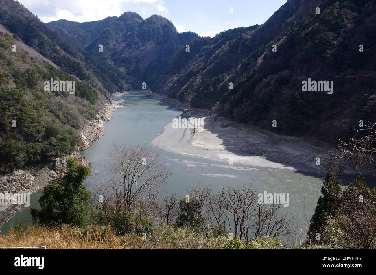 0ozore, Shizuoka, Japan, 04-22-2021, View of tenryu river from the ...