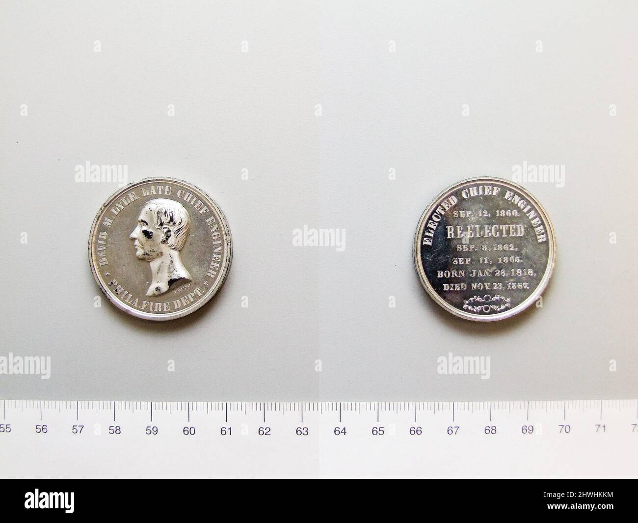 Medal Commemorating the death of David M. Lyle. Artist: William H. Key ...
