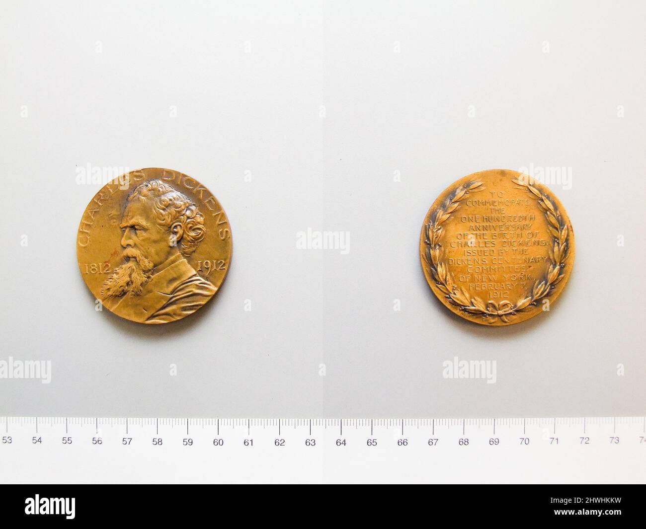 Medal of the Centenary of Charles Dickens’s birth. Manufacturer ...