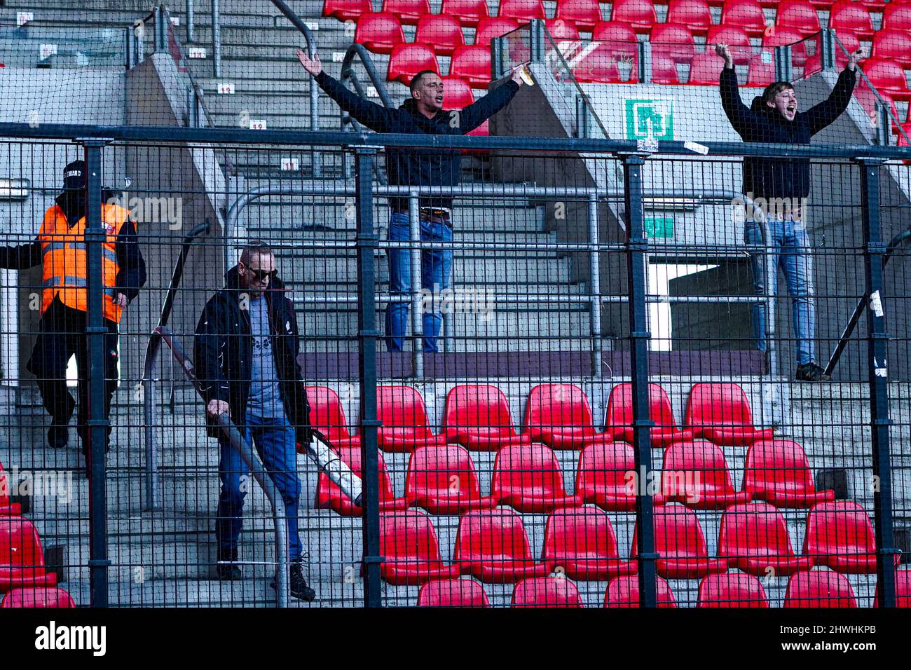 ANTWERPEN, BELGIUM - MARCH 6: K. Beerschot V.A. supporters prior to the ...