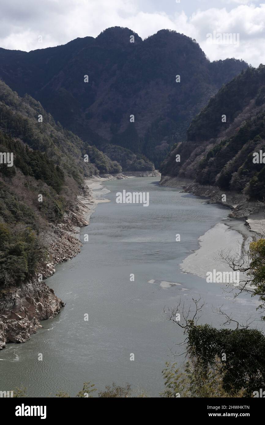 0ozore, Shizuoka, Japan, 04-22-2021, View of tenryu river from the ...