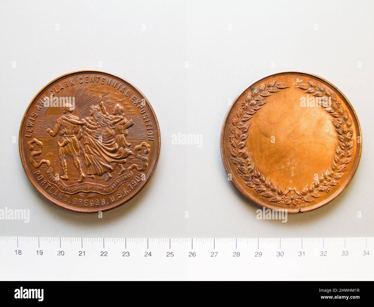 Lewis and Clark Centennial Exposition Medal. Engraver: W. Klumpp ...