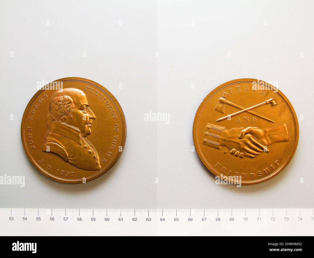 Medal of John Adams, reproduction. Subject: John Adams, American, 1735 ...