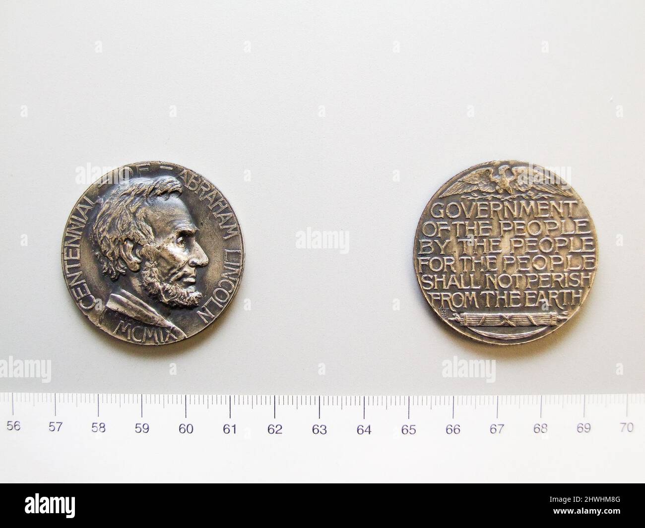 Medal Abraham Lincoln, centennial. Artist: Bela Lyon Pratt, American ...