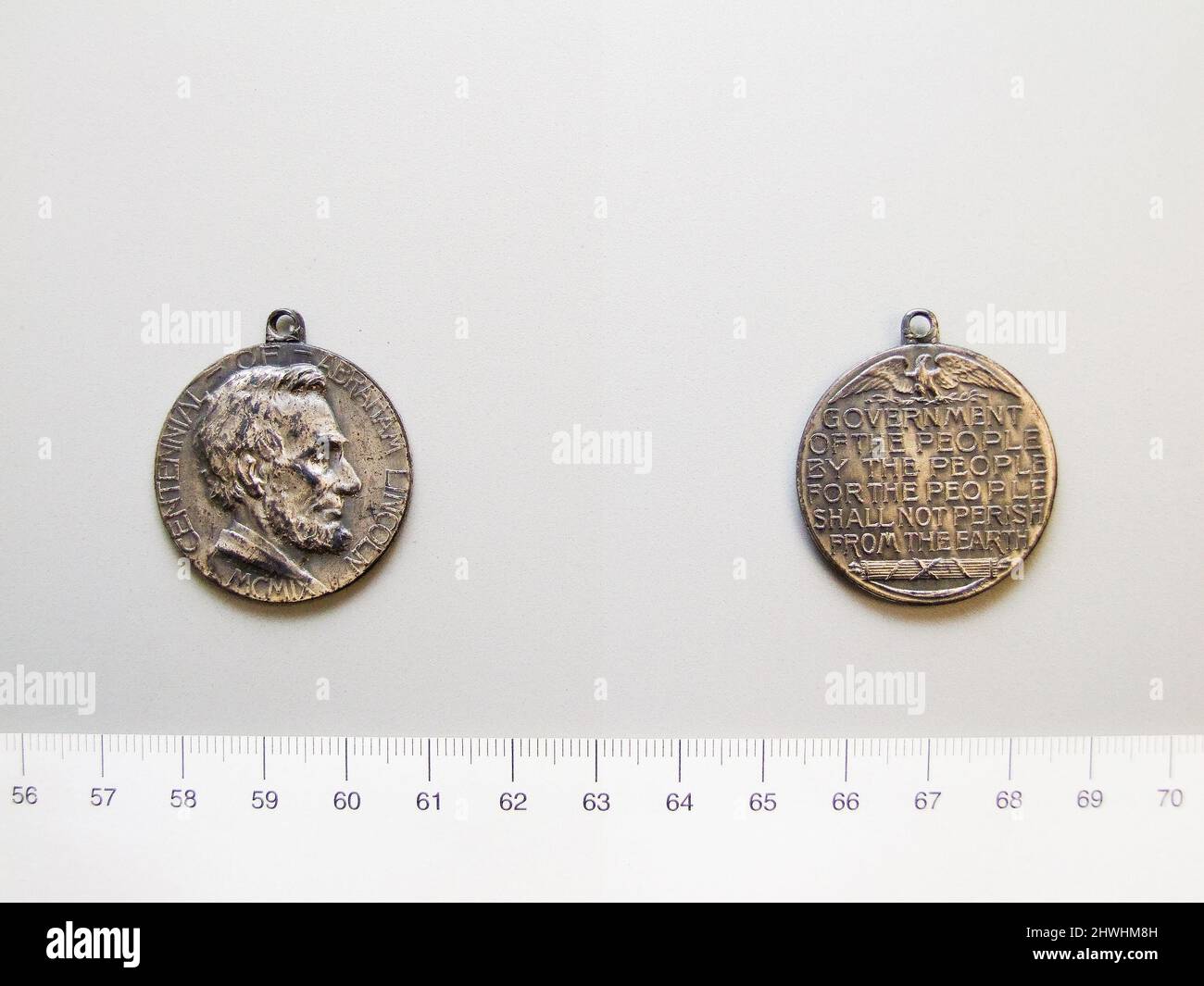 Medal Abraham Lincoln, centennial. Artist: Bela Lyon Pratt, American ...