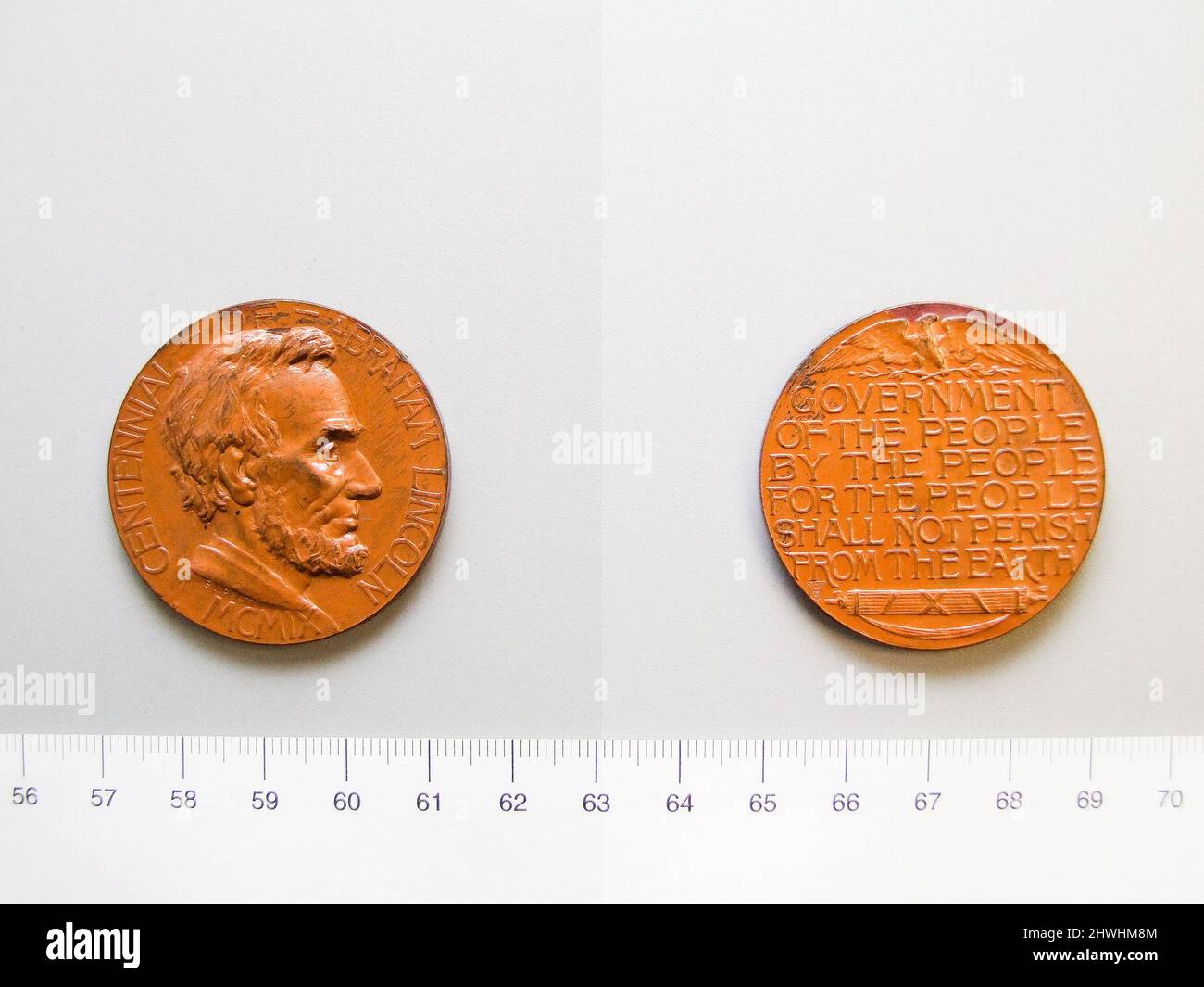 Medal Abraham Lincoln, centennial. Artist: Bela Lyon Pratt, American ...