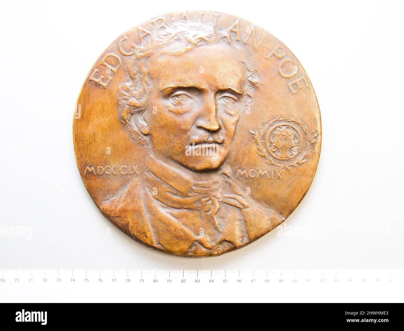 Medallion Commemorating the Centennial portrait of Edgar Allan Poe ...